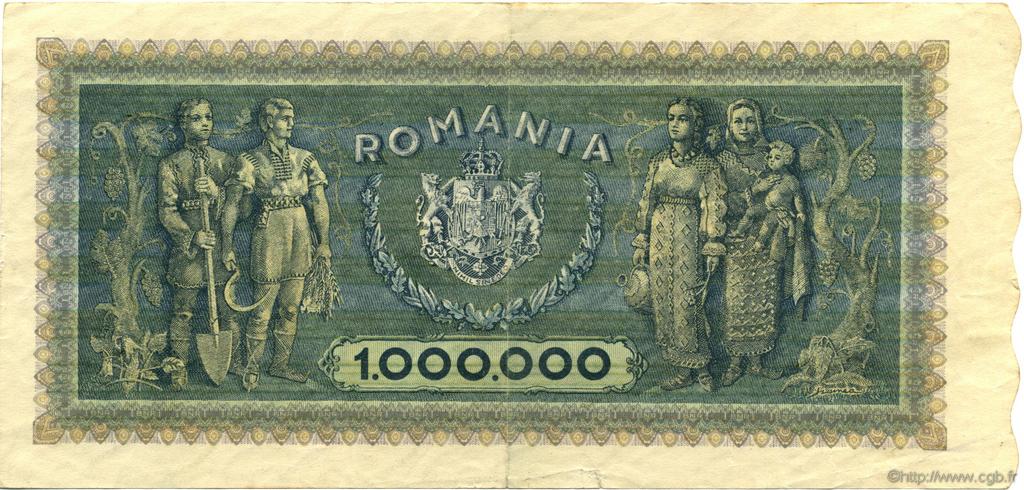 1000000 Lei ROUMANIE 1947 P.060a b55_0243 Billets