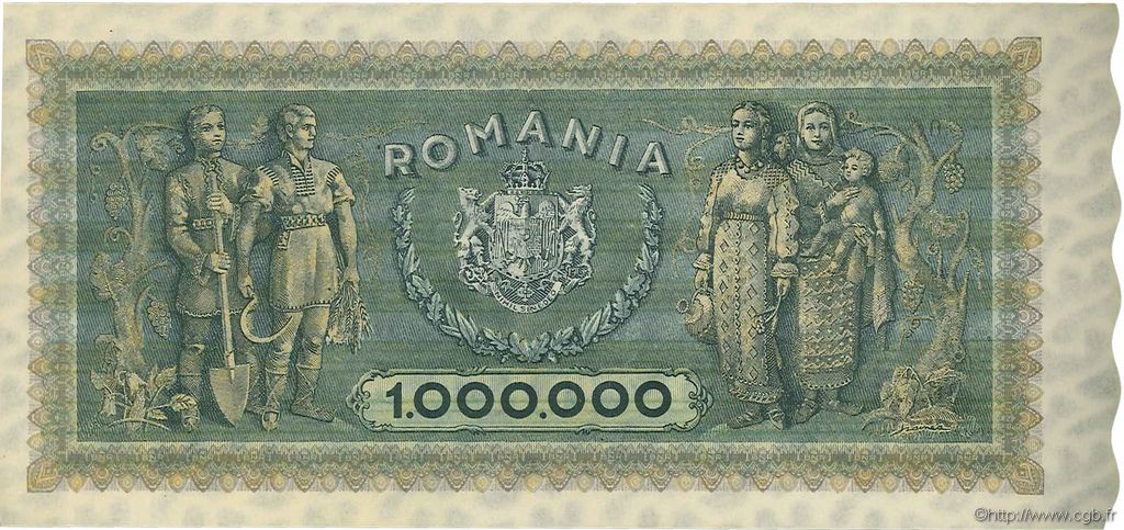 1000000 Lei ROUMANIE 1947 P.060a b57_0080 Billets