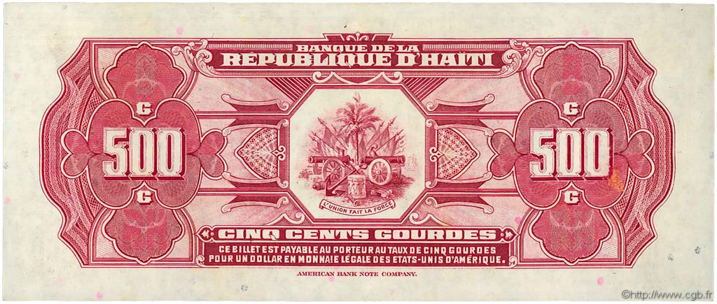 500 Gourdes HAÏTI 1988 P.252a b57_0352 Billets