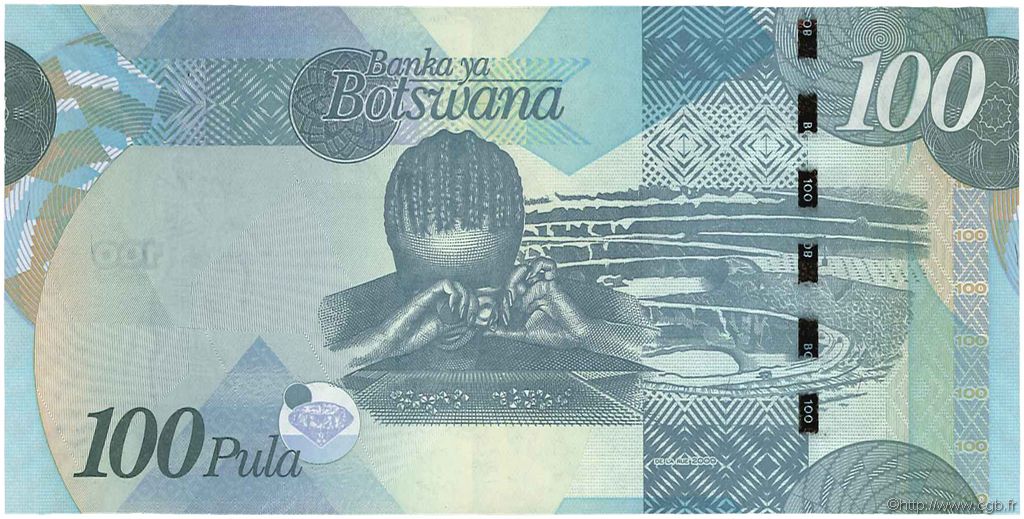 100 Pula BOTSWANA (REPUBLIC OF) 2009 P.33a b57_0927 Banknotes