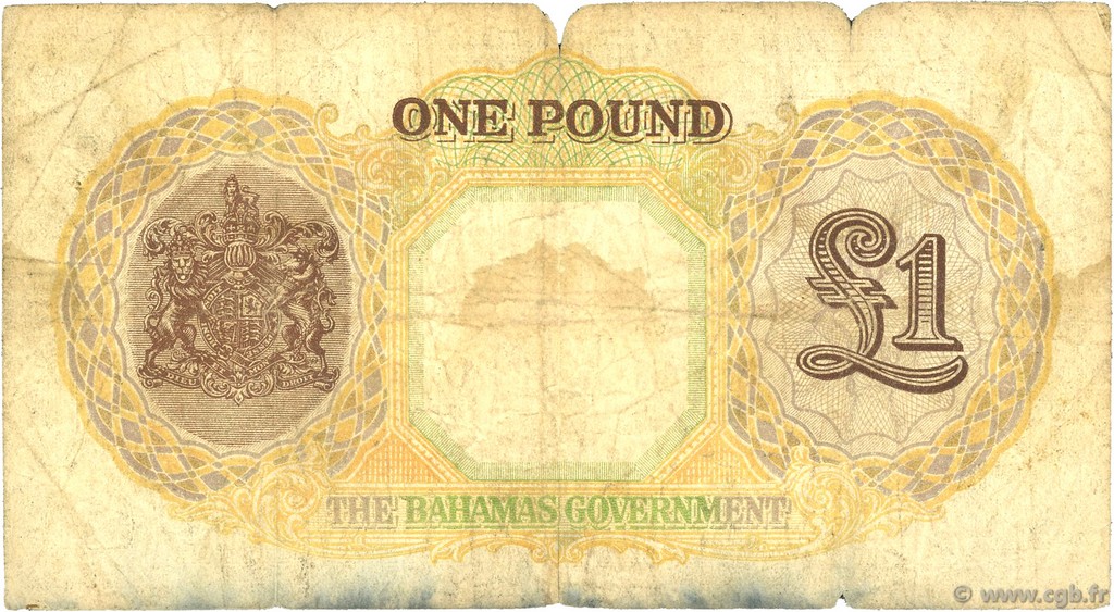 1 Pound BAHAMAS 1936 P.11e b63_0027 Billets