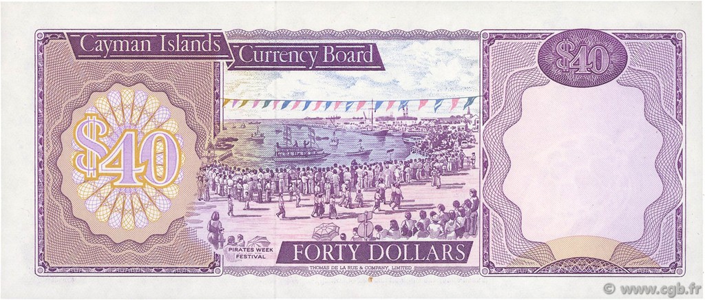 40 Dollars CAYMAN ISLANDS 1981 P.09a b63_0234 Banknotes
