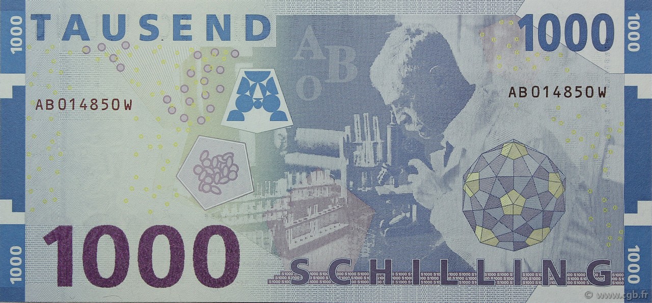 1000 Schilling AUSTRIA 1997 P.155 b68_0297 Banknotes