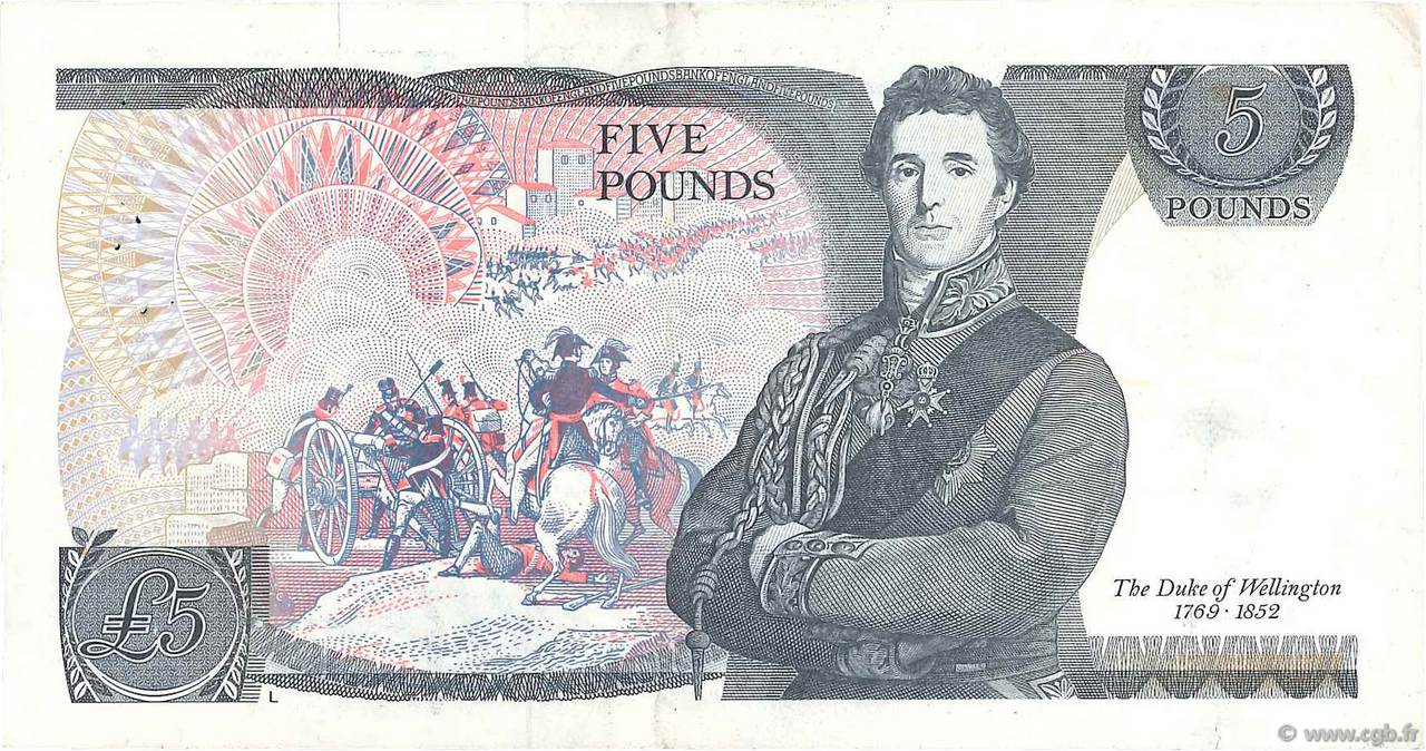 5 Pounds ENGLAND 1980 P.378c b76_2248 Banknotes