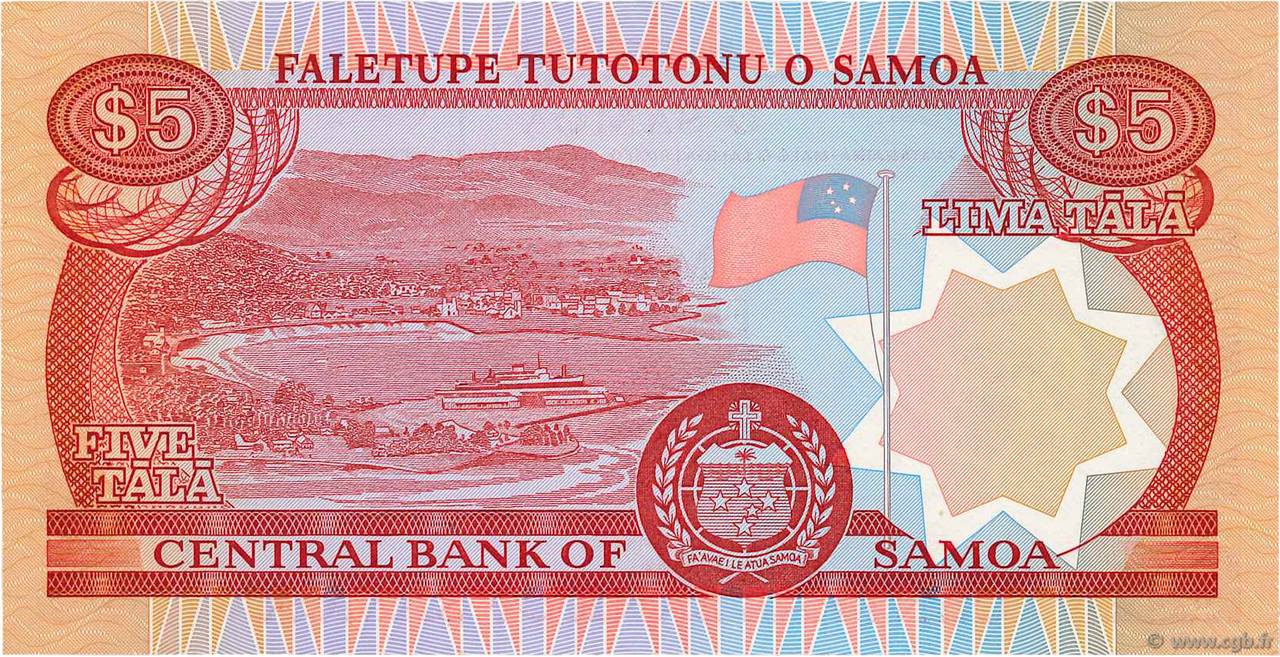5 Tala SAMOA 1985 P.26 b78_0450 Billets