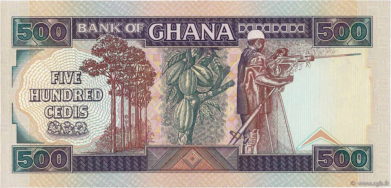 500 Cedis GHANA 1994 P.28c b78_0453 Banknotes