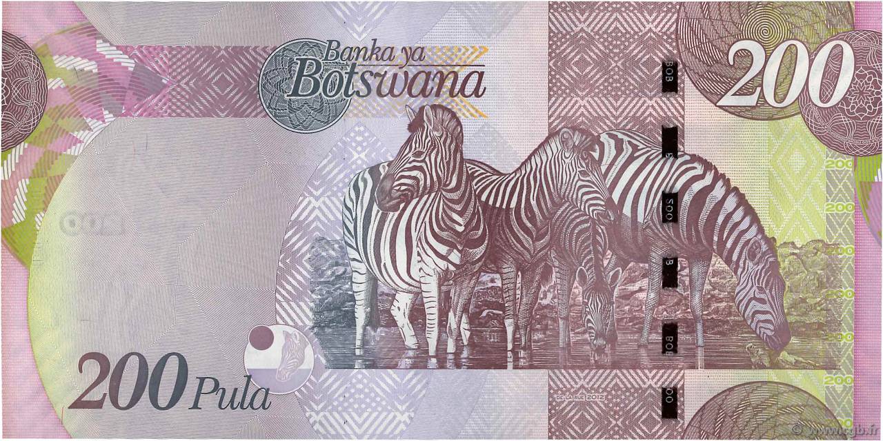 200 Pula BOTSWANA (REPUBLIC OF) 2012 P.34c b79_0132 Banknotes