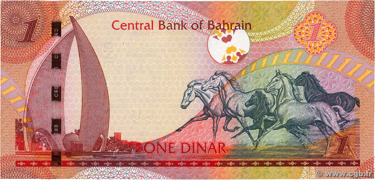 1 Dinar BAHRAIN 2016 P.31 b84_0136 Banknotes