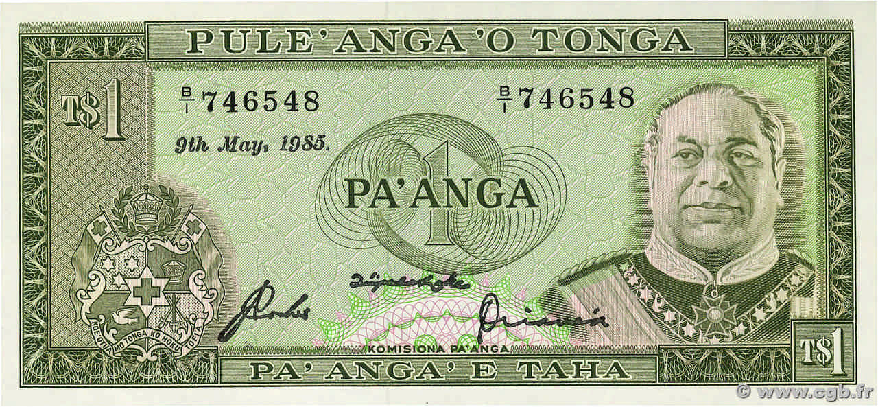 1 Pa'anga TONGA 1985 P.19c b84_3678 Billets