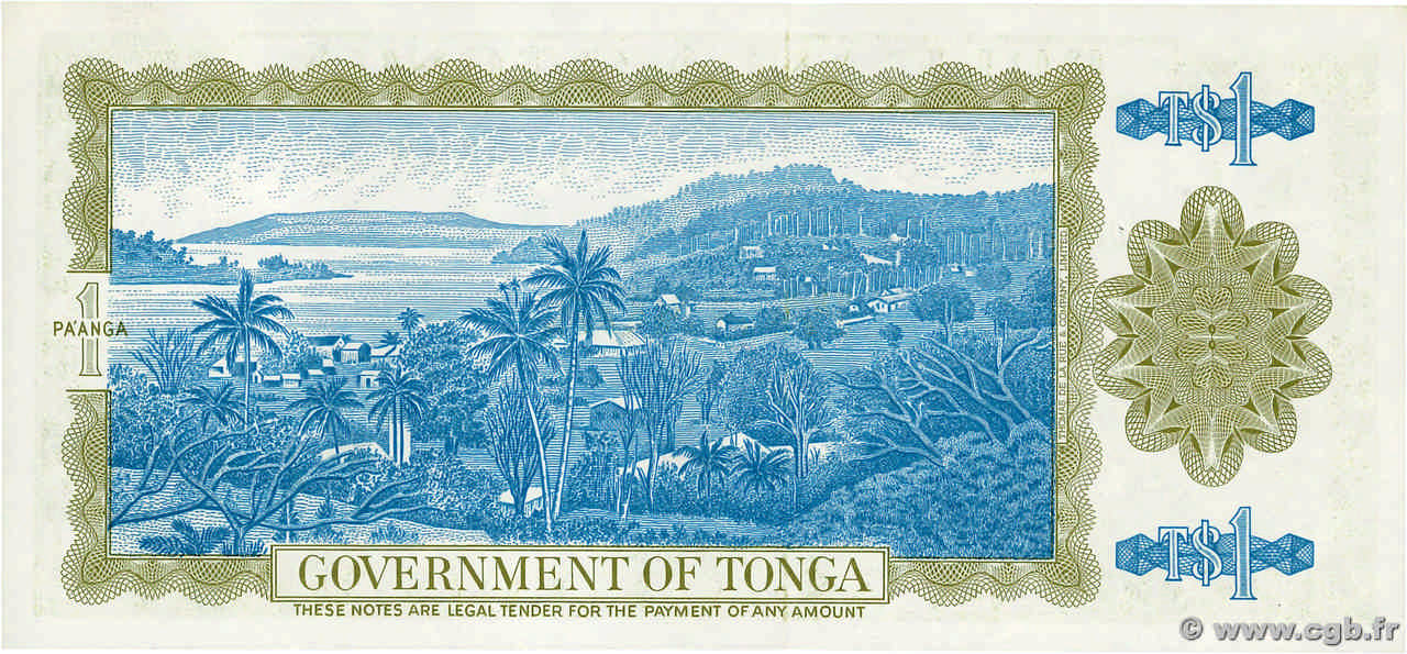 1 Pa'anga TONGA 1985 P.19c b84_3678 Billets