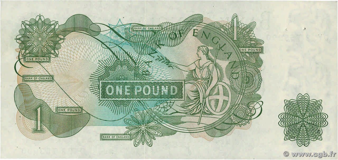 1 Pound ANGLETERRE 1970 P.374g b84_3855 Billets