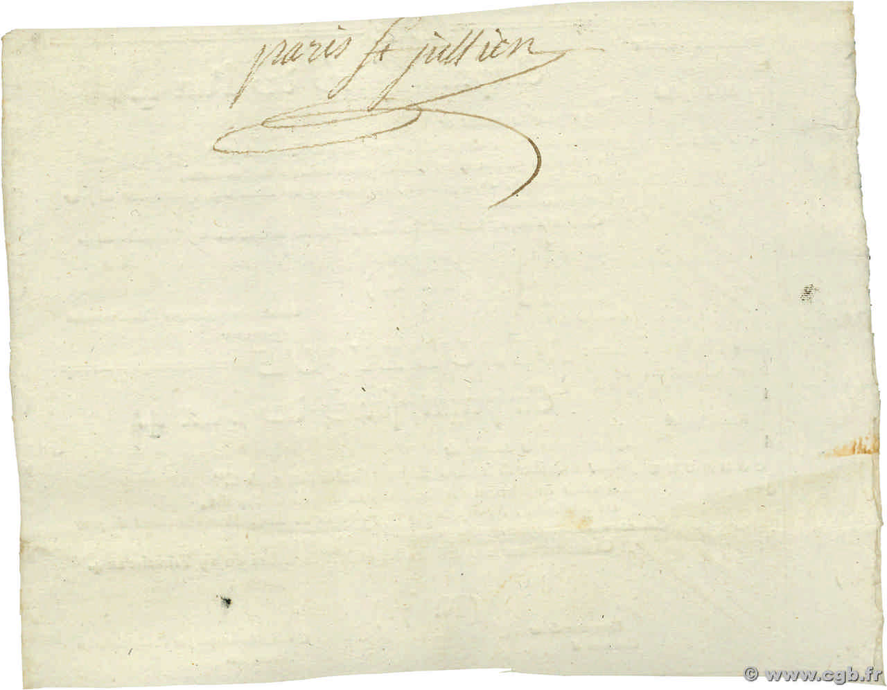 0 Francs Planche FRANCE 1795 Ass.- b84_4211 Billets
