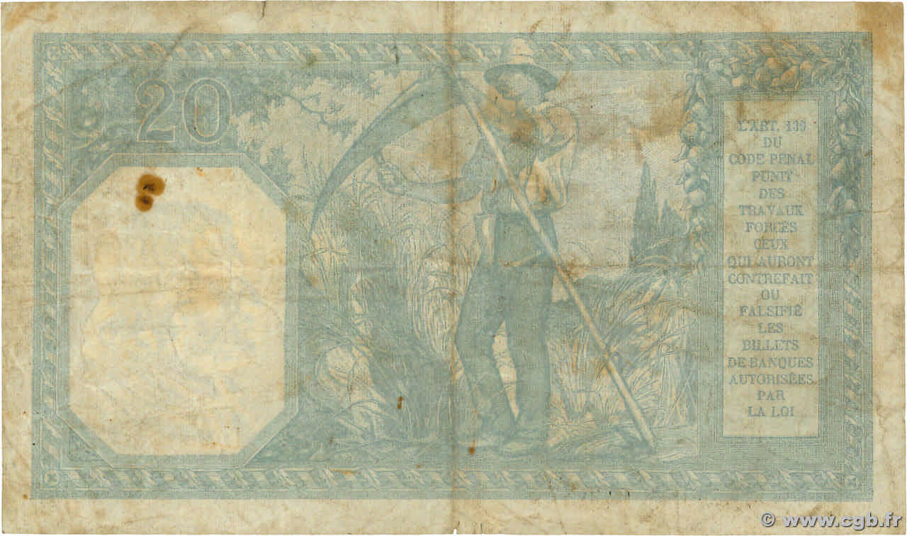 20 Francs BAYARD FRANCE 1919 F.11.04 b84_6021 Billets