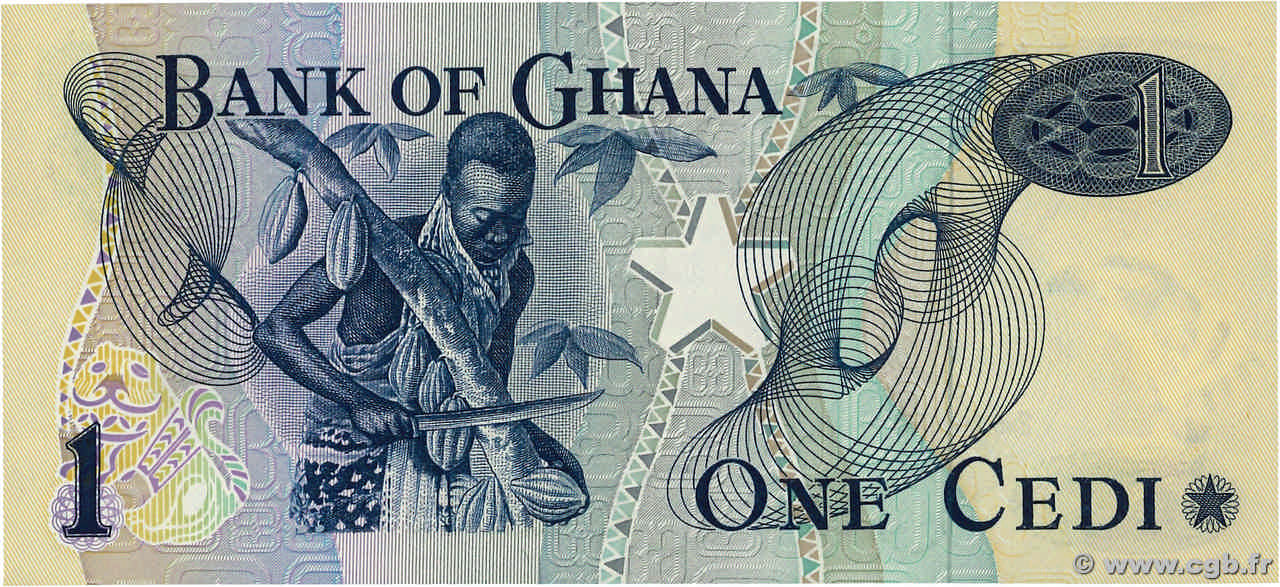 1 Cedi GHANA 1976 P.13c b85_3570 Billets