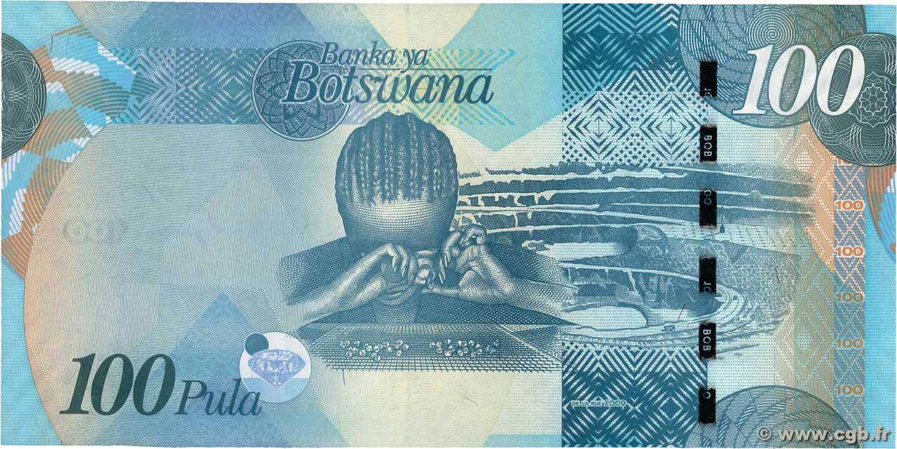 100 Pula BOTSWANA (REPUBLIC OF) 2009 P.33a b86_0583 Banknotes