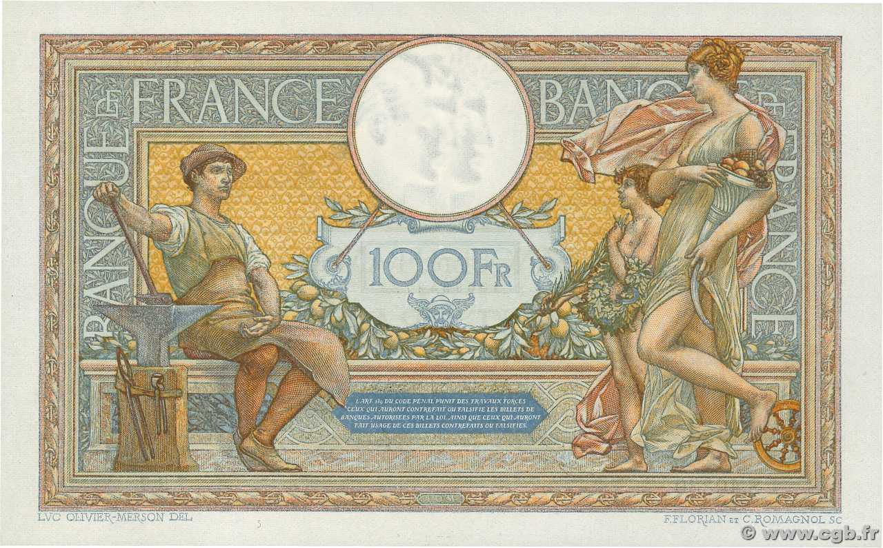 100 Francs LUC OLIVIER MERSON grands cartouches FRANCE 1933 F.24.12 b87 ...