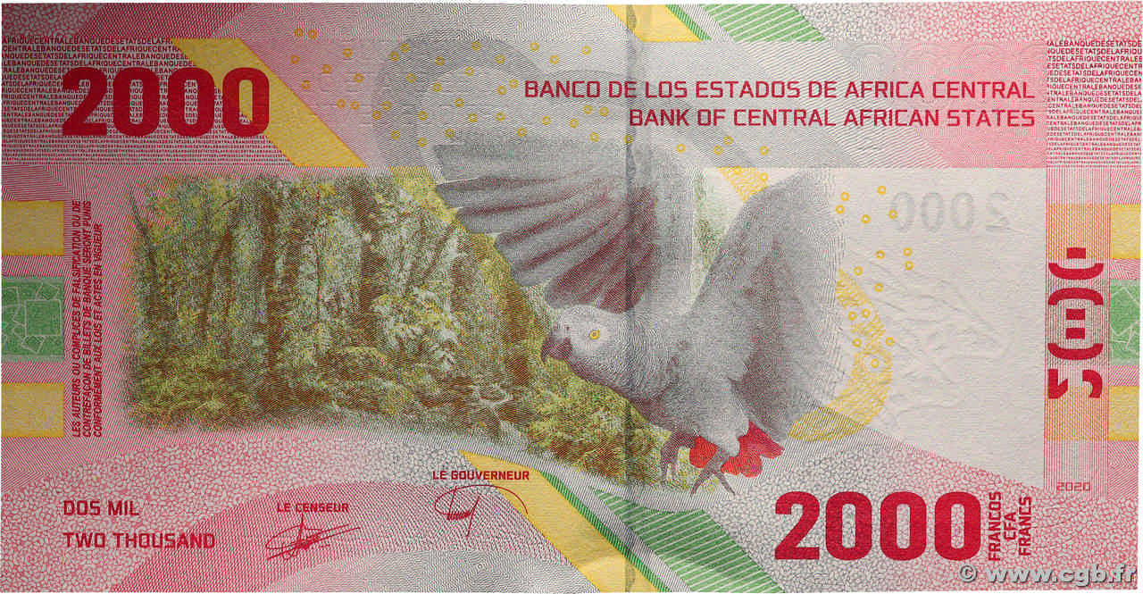 2000 Francs ÉTATS DE L'AFRIQUE CENTRALE 2020 P.702 b87_0493 Billets
