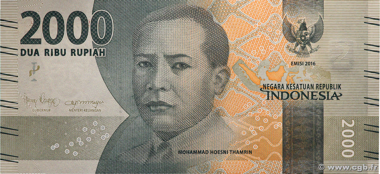 2000 Rupiah INDONÉSIE 2019 P.155d b87_0531 Billets