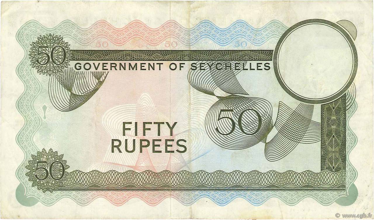 50 Rupees SEYCHELLES 1973 P.17e b90_2105 Billets