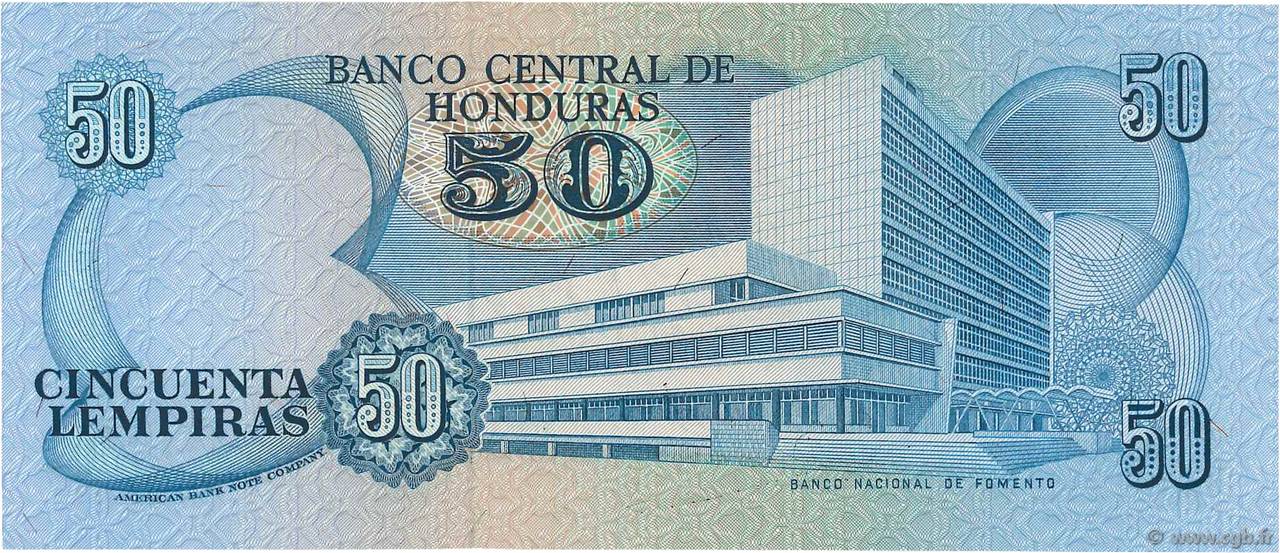 50 Lempiras HONDURAS 1987 P.066b b90_6939 Banknotes
