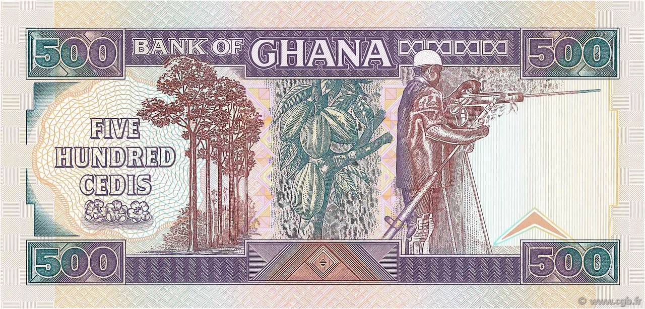 500 Cedis GHANA 1991 P.28c b90_8390 Billets