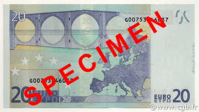 20 Euro EUROPA 2002 €.120.(31) b91_0455 Banknotes