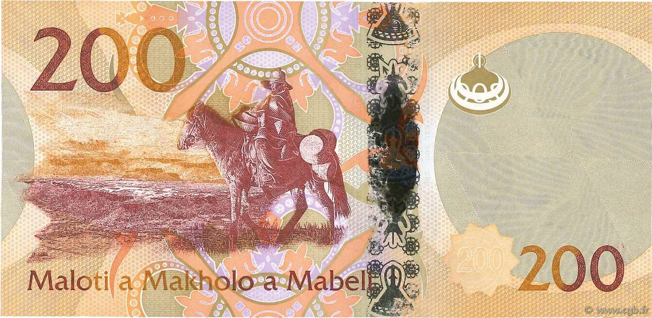 200 Maloti LESOTHO 2015 P.New b91_0602 Billets