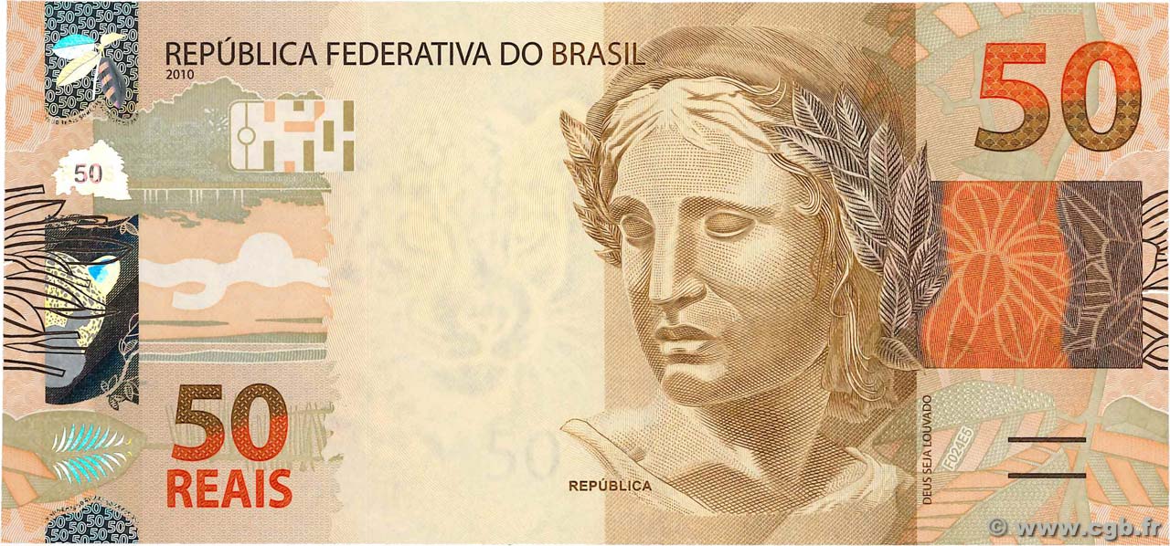 50 Reais BRÉSIL 2010 P.256b b91_1104 Billets