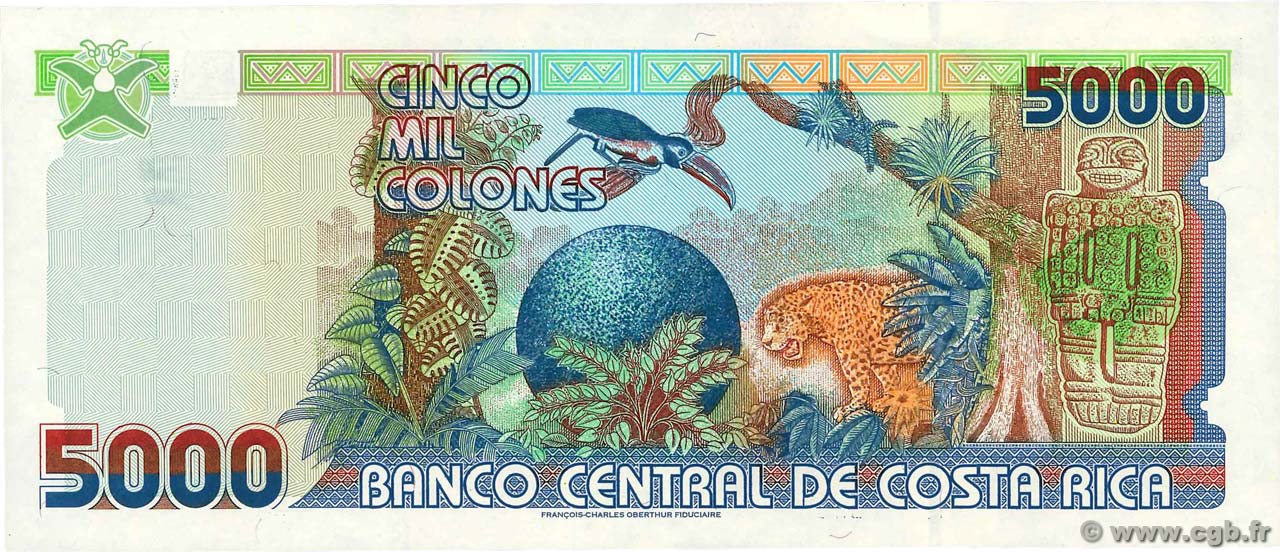 5000 Colones COSTA RICA 2005 P.268Ab b91_2225 Banknotes