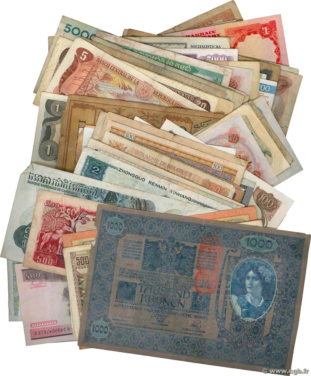 Lot de 100 billets Lot LOTS 1900 P.LOT b91_7786 Billets