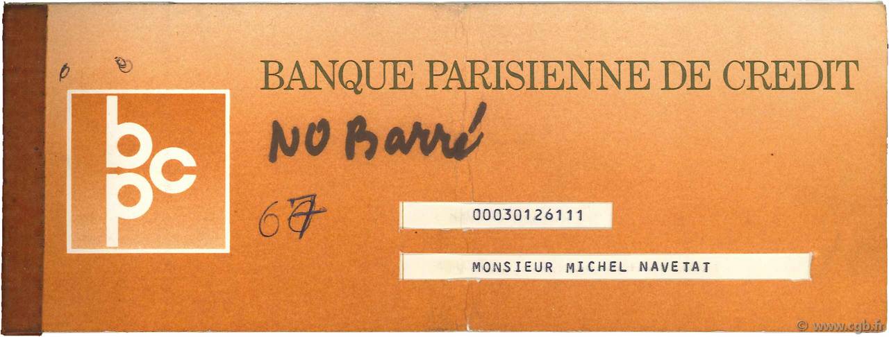 Francs Annulé FRANCE régionalisme et divers Suresnes 1980 DOC.Chèque ...