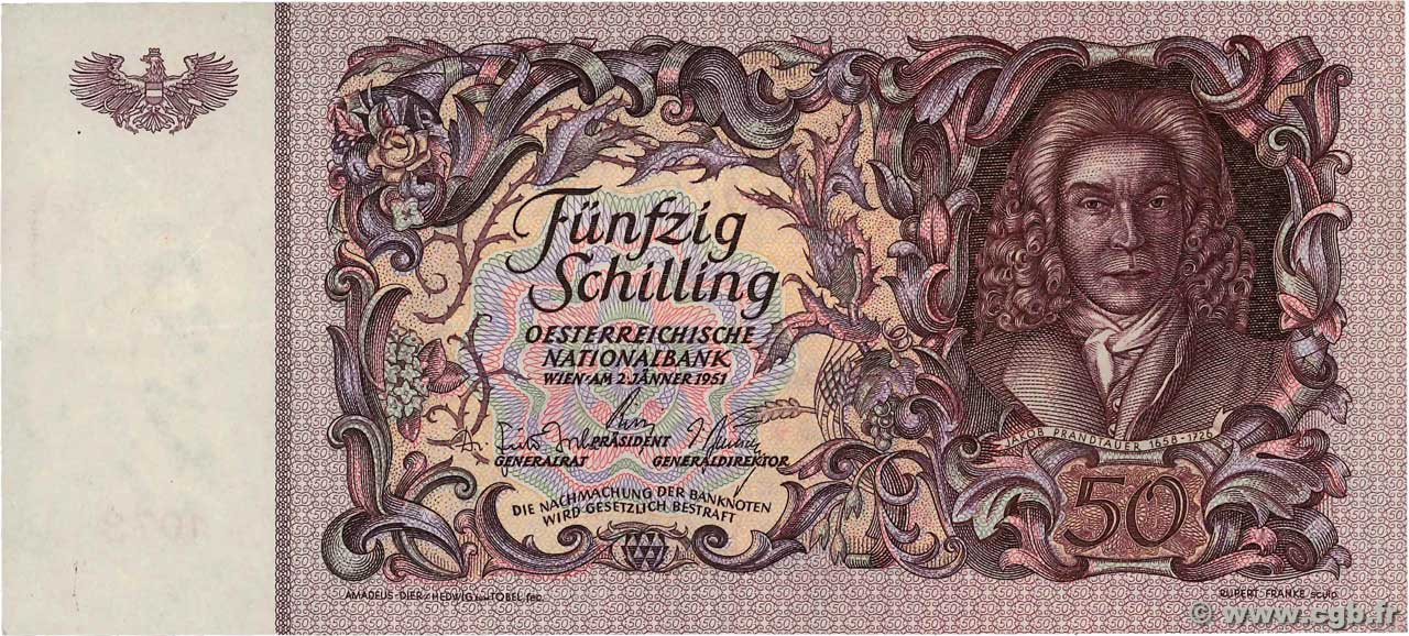50 Schilling AUTRICHE 1951 P.130 b92_1329 Billets