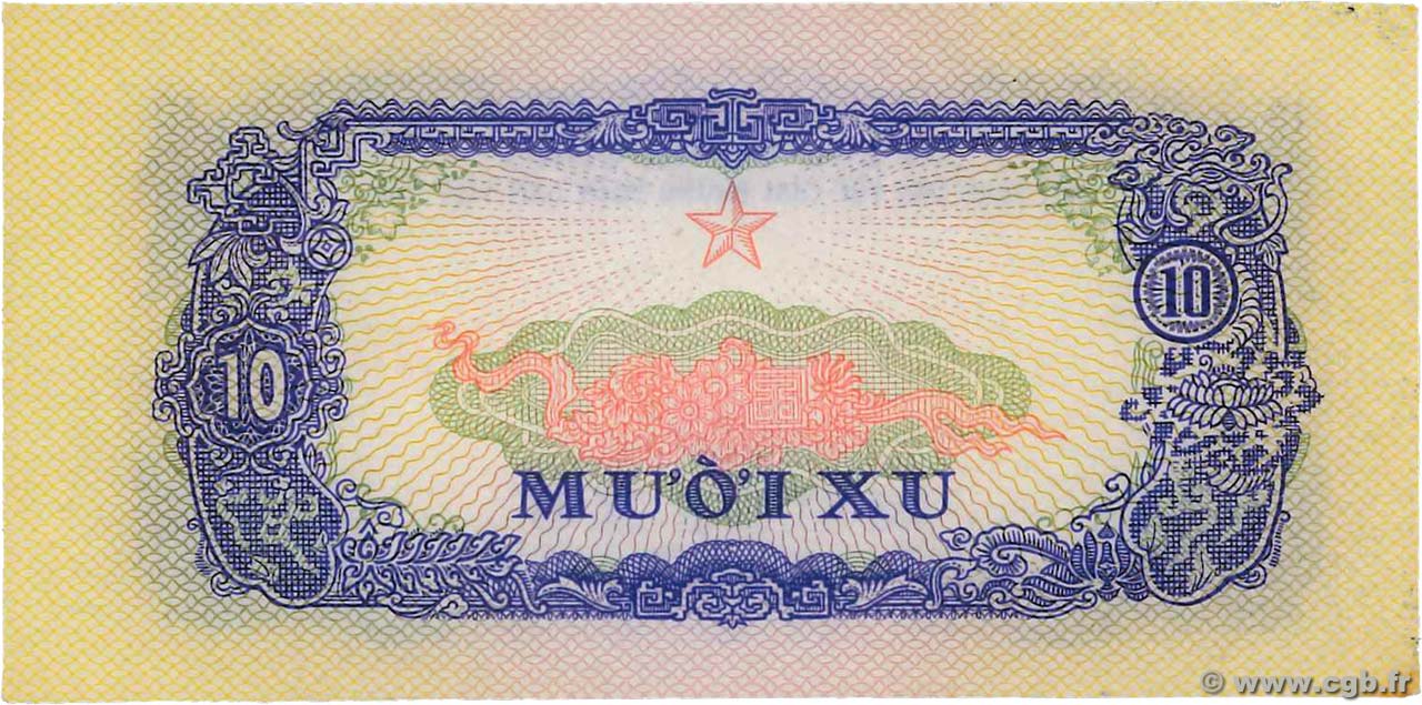 10 Xu SOUTH VIETNAM 1963 P.R1 b92_3129 Banknotes