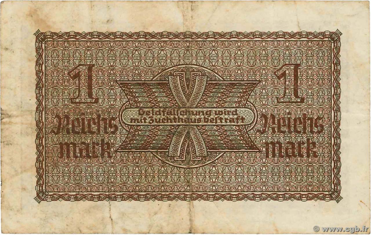1 Reichsmark GERMANY 1940 P.R136a b92_6656 Banknotes