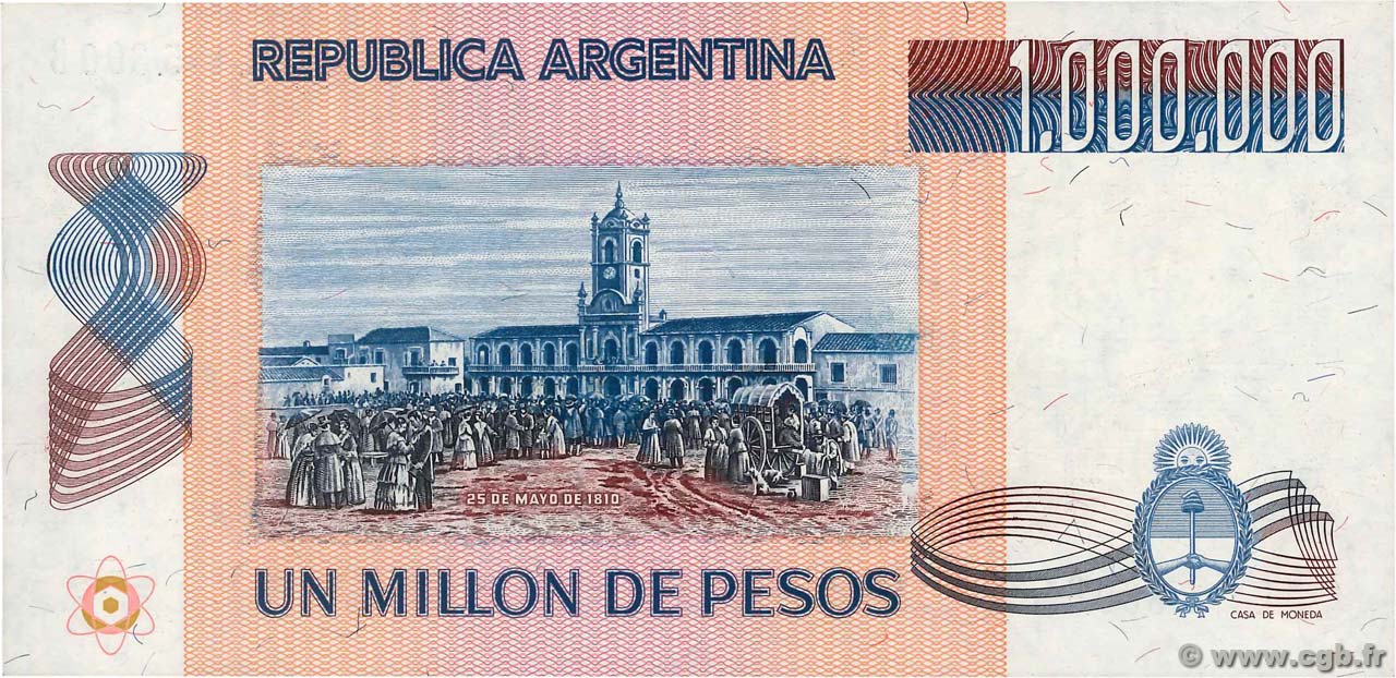 1000000 Pesos ARGENTINE 1981 P.310 b93_3209 Billets