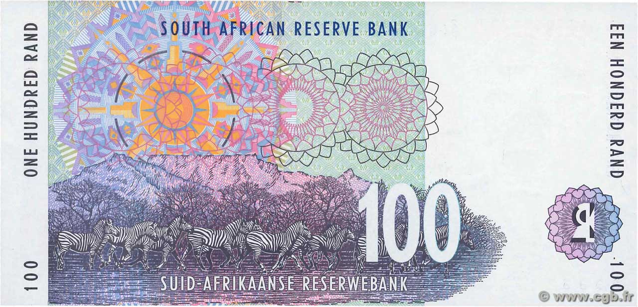 100 Rand SOUTH AFRICA 1994 P.126a b93_5086 Banknotes