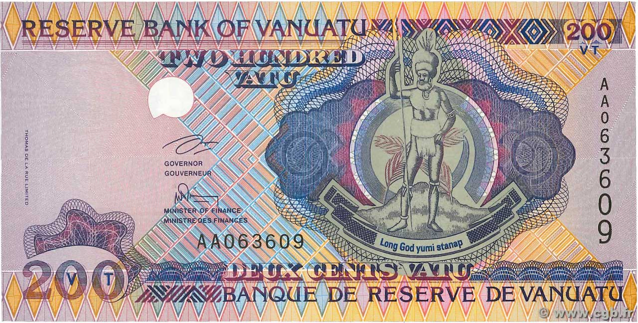 200 Vatu VANUATU 1995 P.08a b93_5502 Billets