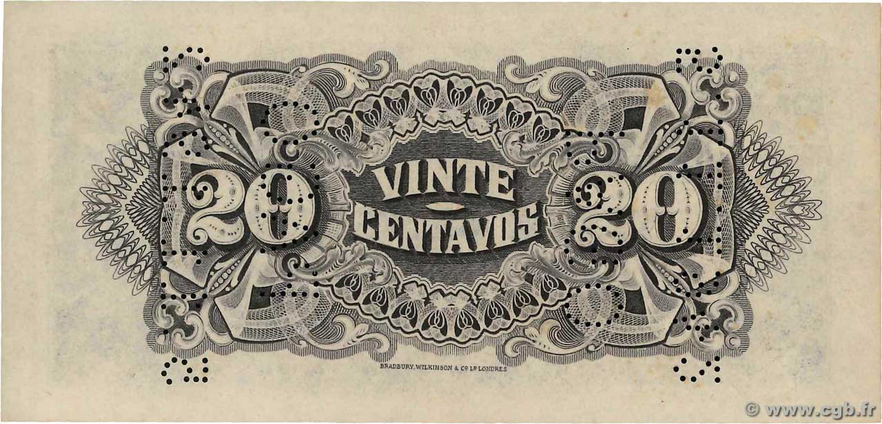 20 Centavos MOZAMBIQUE Beira 1933 P.R29 b93_6168 Billets