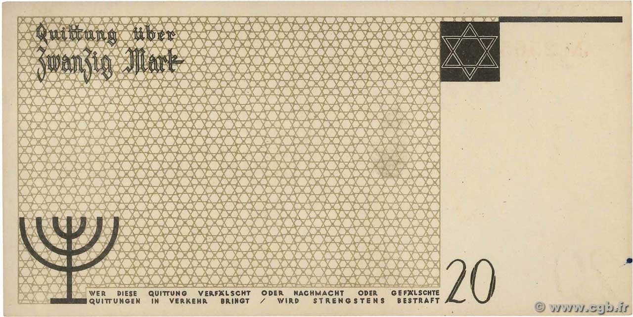 20 Mark POLAND Litzmannstadt - Lodz 1940 b93_6789 Banknotes