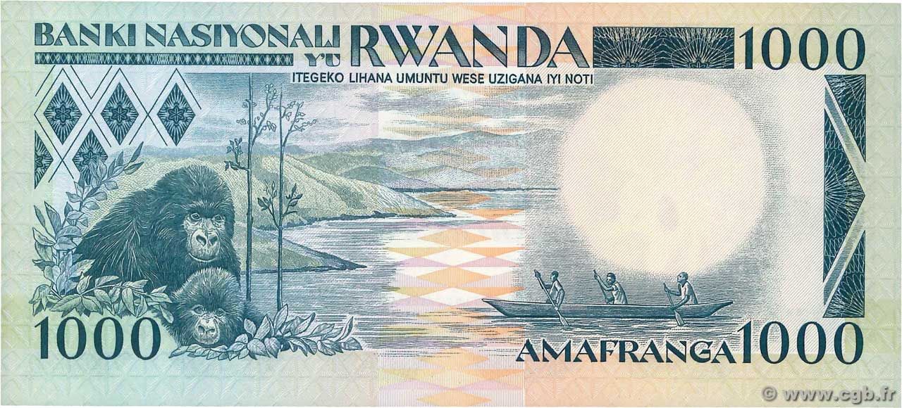1000 Francs RWANDA 1981 P.17a b93_6957 Billets