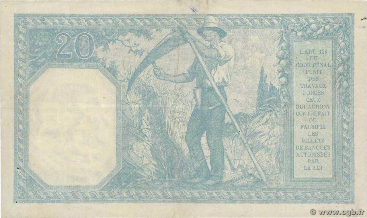 20 Francs BAYARD FRANCE 1917 F.11.02 b96_2325 Banknotes