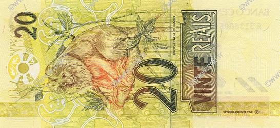 20 Reais BRAZIL 2002 P.250b b97_0028 Banknotes