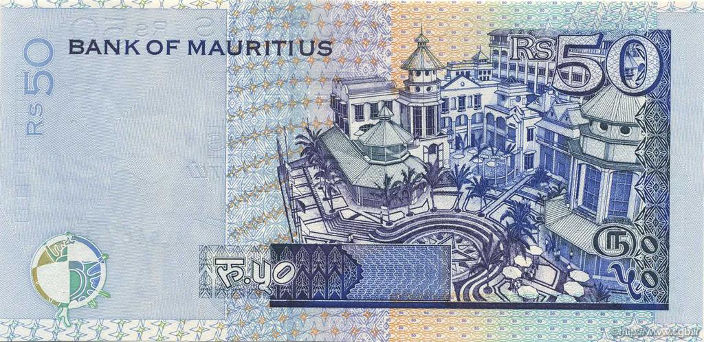 50 Rupees MAURITIUS 2001 P.50b b97_0707 Banknotes
