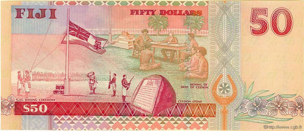 50 Dollars FIJI 2002 P.108a b97_1184 Banknotes