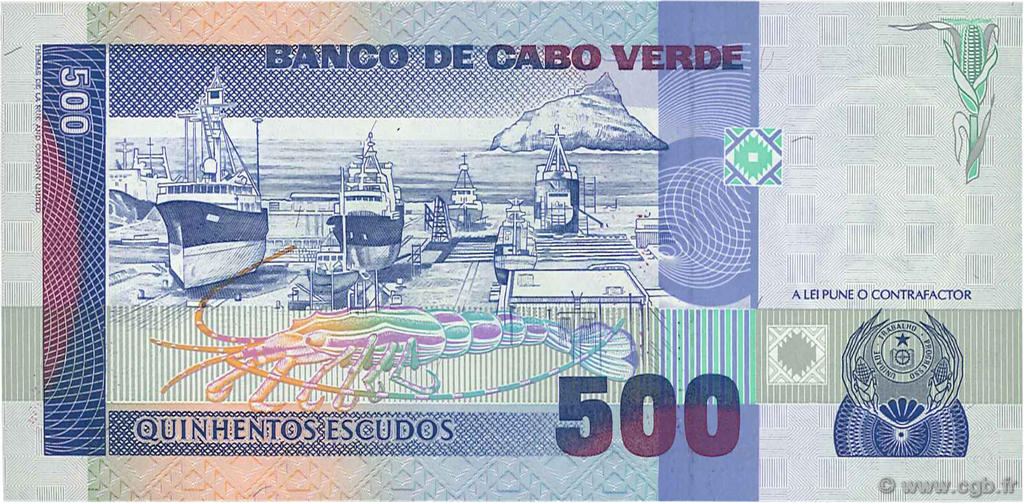 500 Escudos CAP VERT 1989 P.59a b97_1462 Billets
