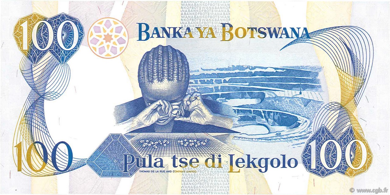 100 Pula BOTSWANA (REPUBLIC OF) 1993 P.16a b97_2572 Banknotes