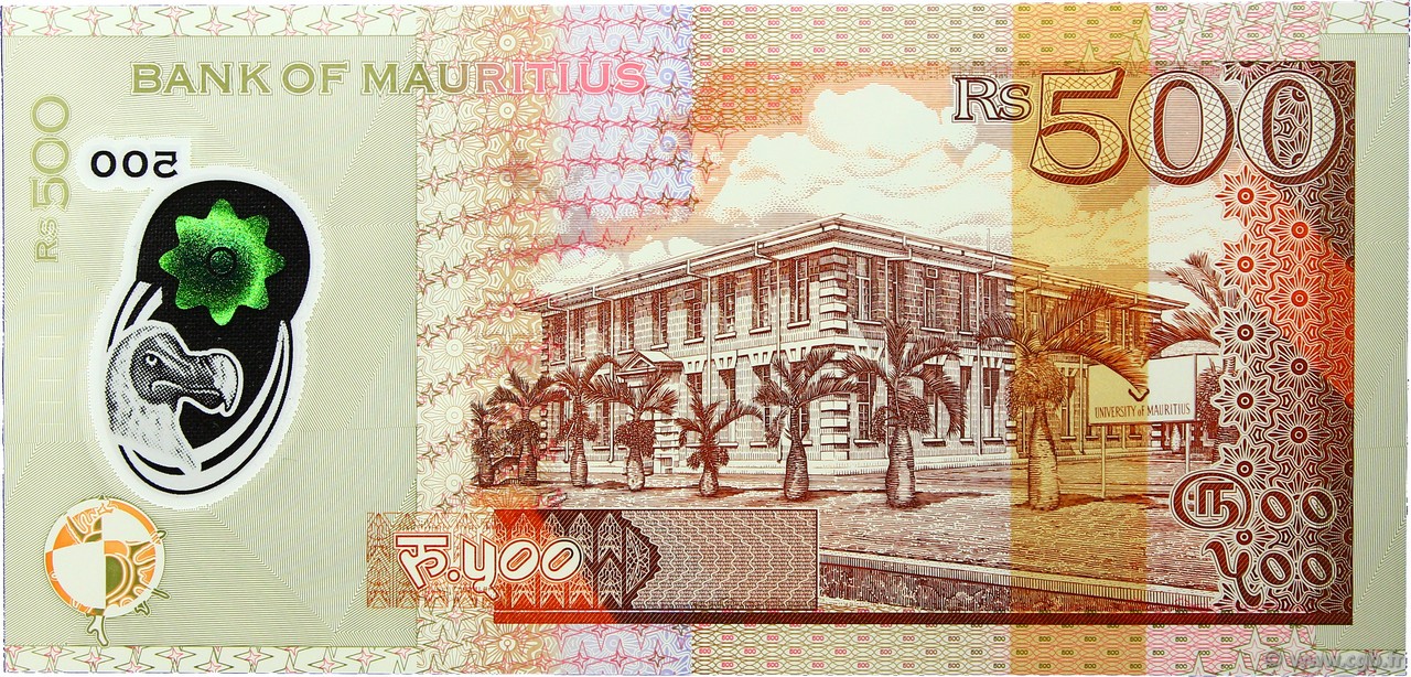 500 Rupees MAURITIUS 2013 P.66 b97_2804 Banknotes