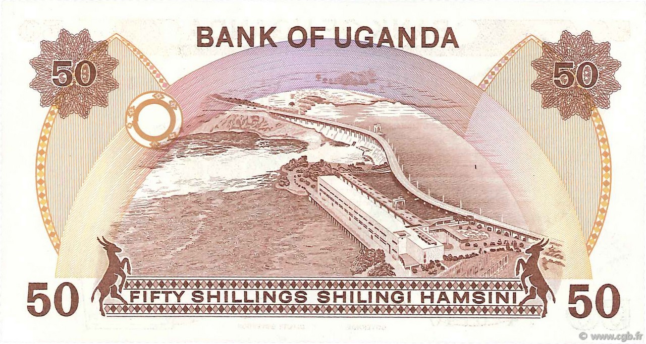 50 Shillings UGANDA 1985 P.20 b97_2837 Banknotes