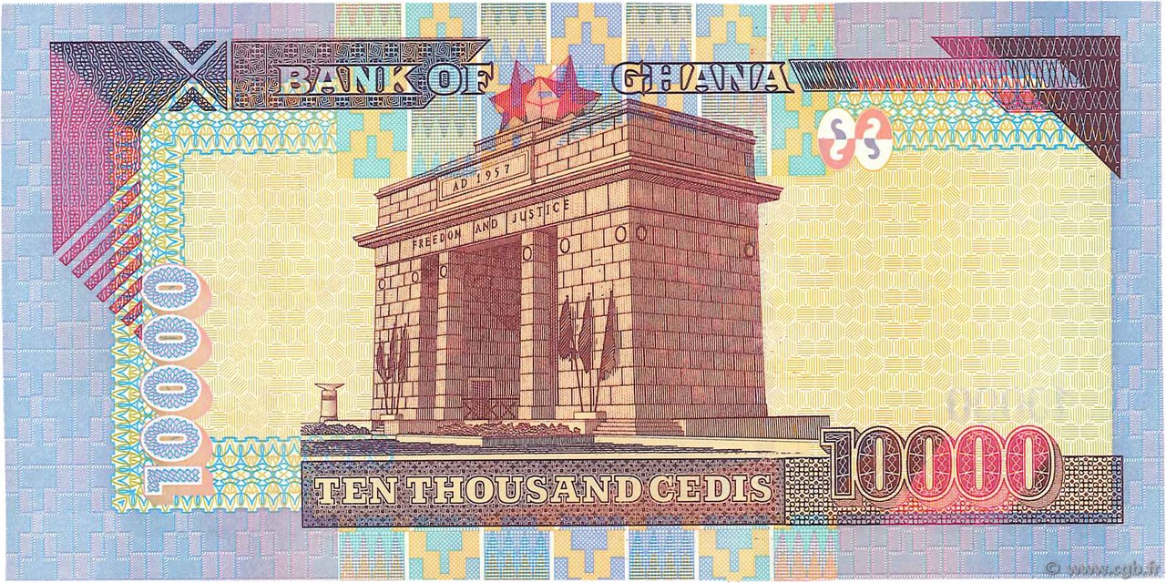 10000 Cedis GHANA 2003 P.35b b97_2881 Banknotes