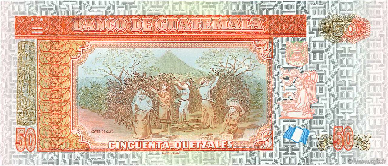 50 Quetzales GUATEMALA 2012 P.125 b97_4883 Billetes